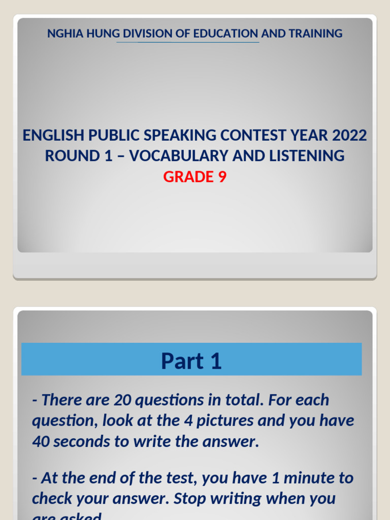 Vocabulary Grade 9-2022 | PDF | Verb | Adjective