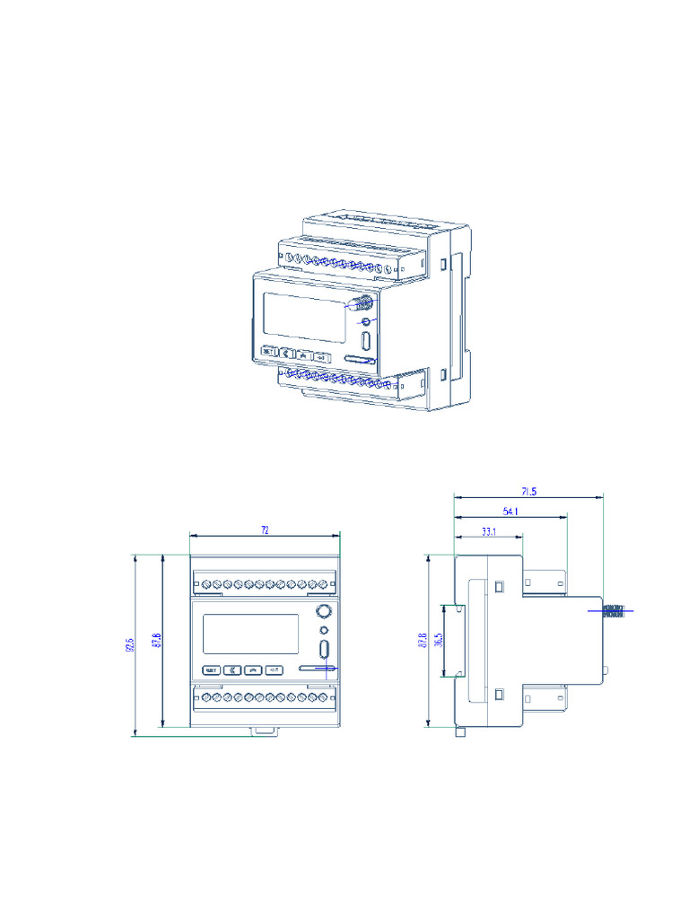 350 ADW300 Din Rail Energy Meter V1.3 | PDF