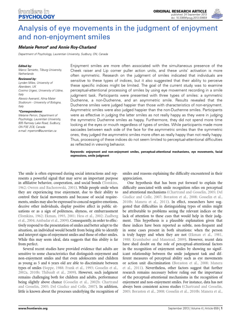 Analysis of Eye Movements in The Judgment of Enjoyment and Non ...