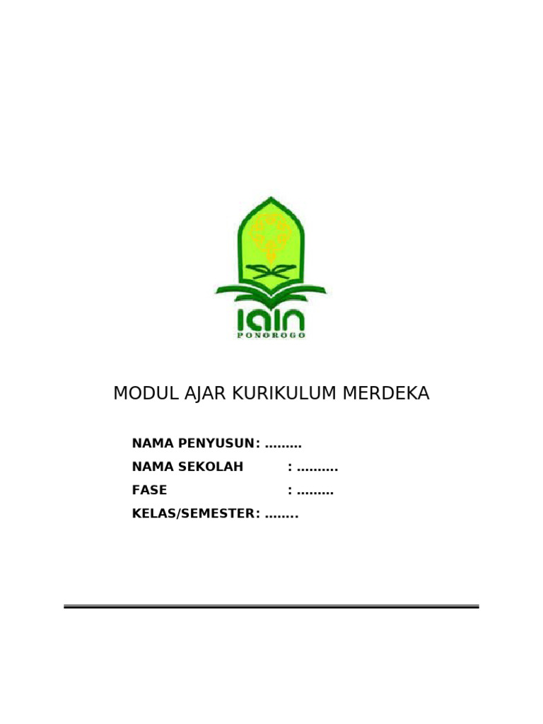 Template Modul Ajar Kurmer - Pembelajaran Matematika SMA | PDF