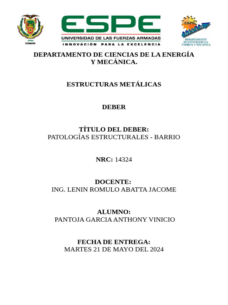 Pantoja Anthony DeberPatologias | PDF | Columna | Rigidez