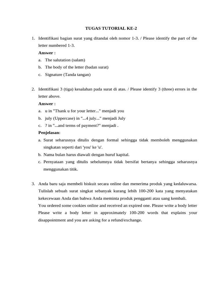 Tugas Tutorial 2 Bhs Inggris | PDF