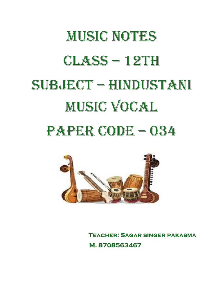 12th Music Notes | PDF