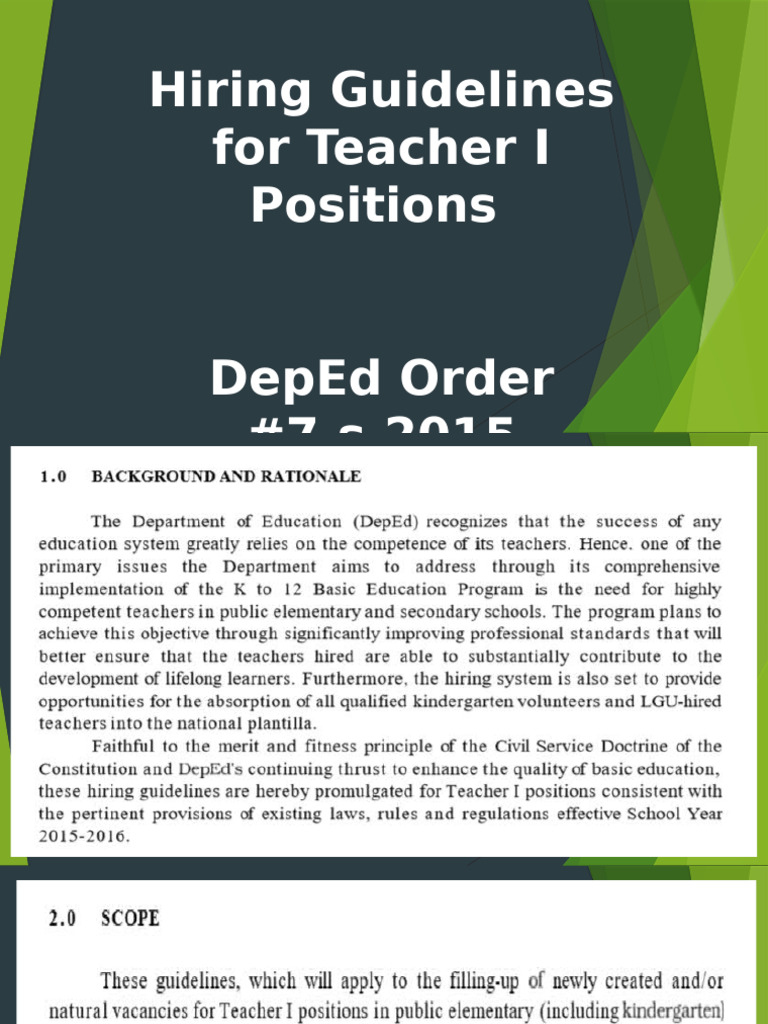 Deped Order No 7 S. 2015 | PDF
