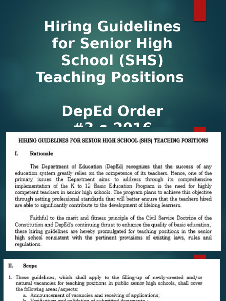 Deped Order No 3 S. 2016 | PDF