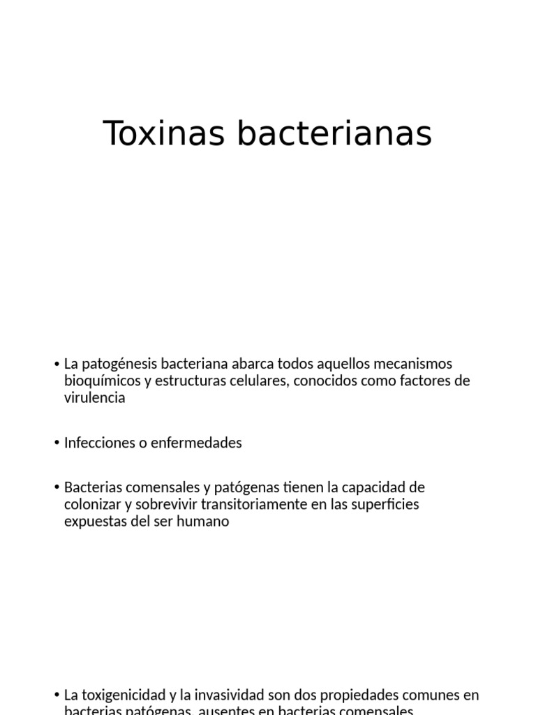Toxinas Bacterianas | PDF | Las bacterias | Biología Celular)