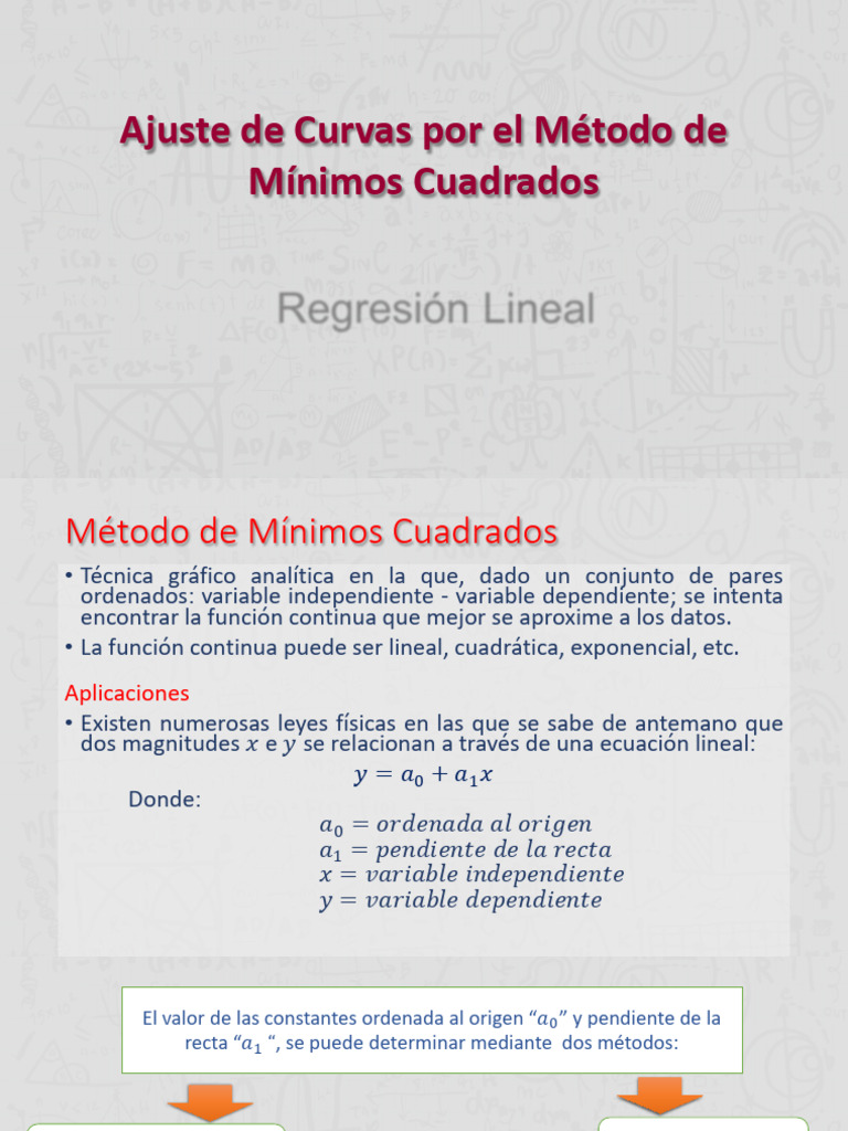 Ajuste de Curvas: Método Mínimos Cuadrados | PDF | Mínimos cuadrados ...
