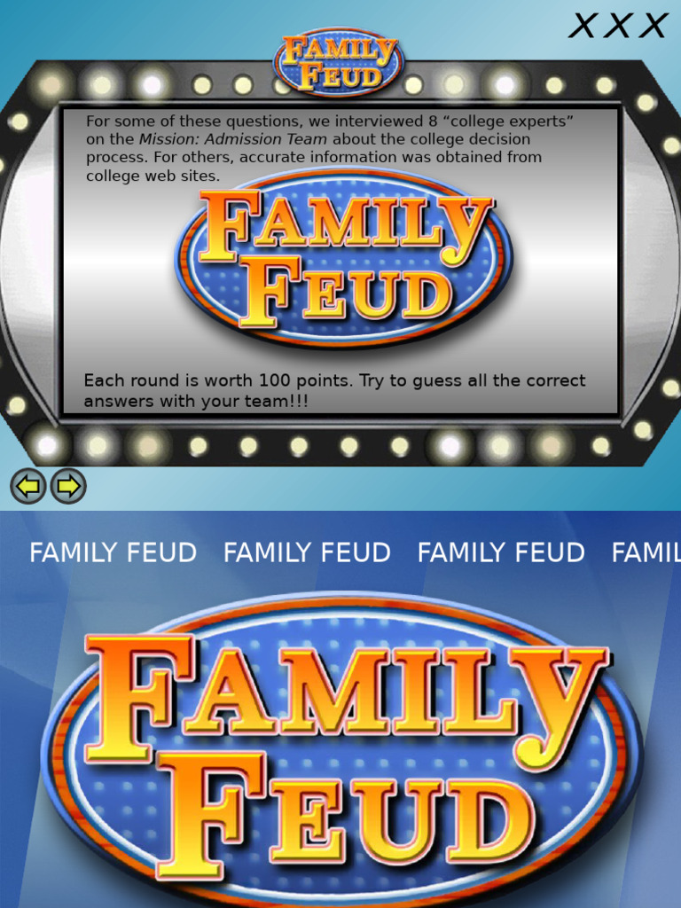 Family Feud Simple Review | PDF