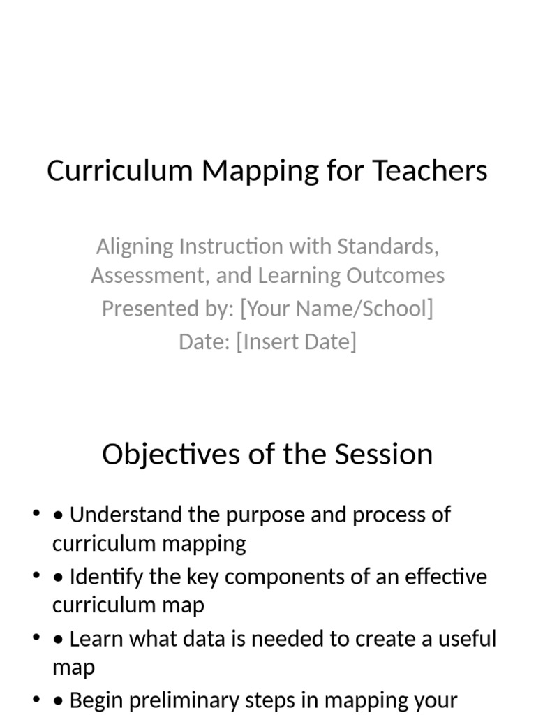 Curriculum Mapping Presentation | PDF | Curriculum | Pedagogy