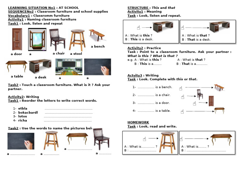 Classroom Furniture and School Supplies | PDF | Classroom | Furniture