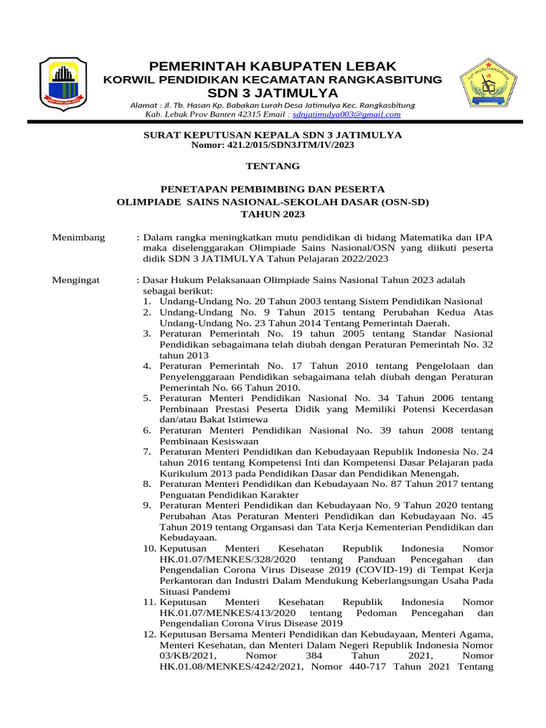 Surat Keputusan KSN | PDF