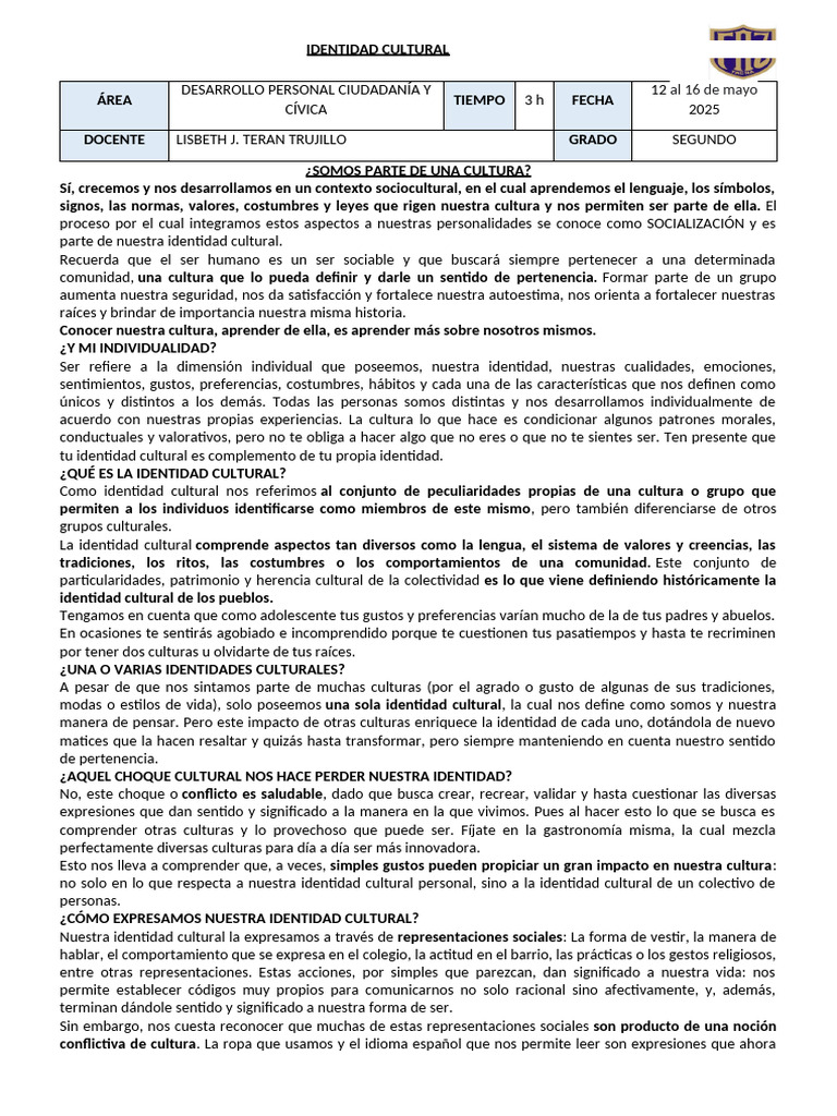 DPCC Faz 2do 2 | PDF | Tradiciones | Sicología