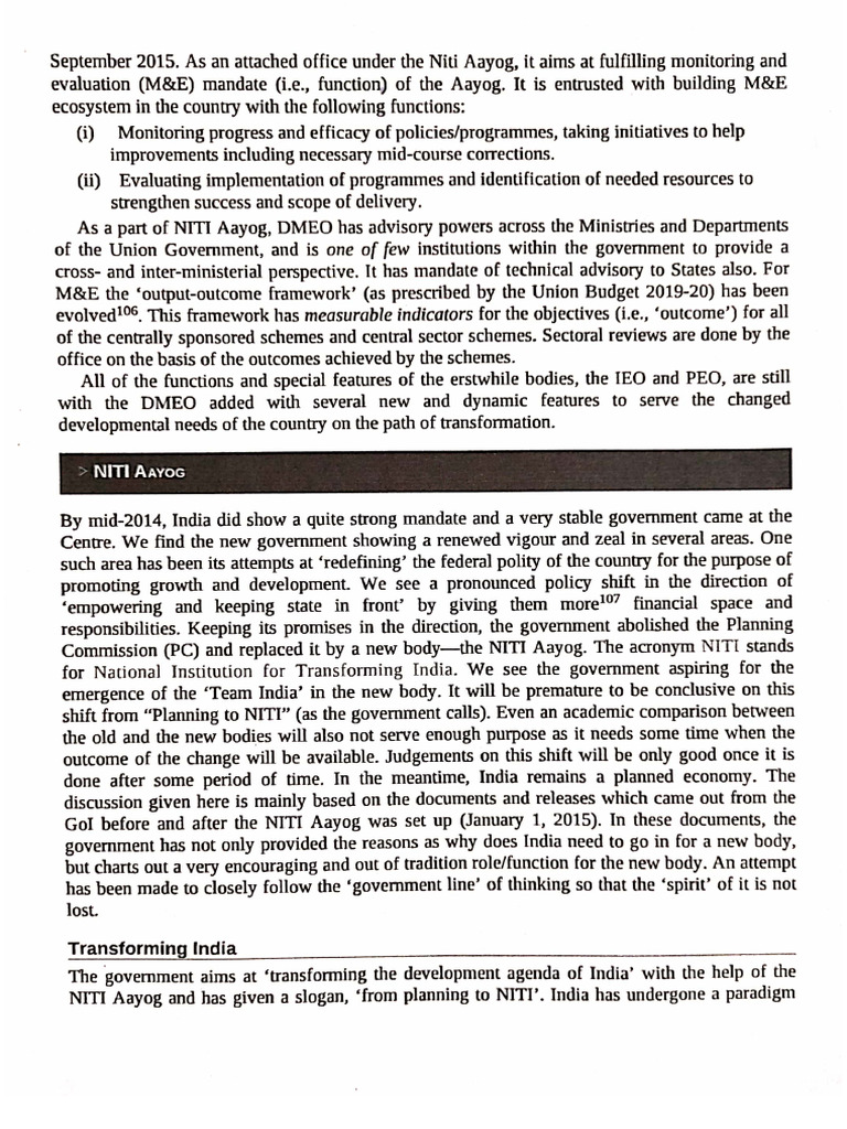 Niti Aayog by Ramesh Singh | PDF