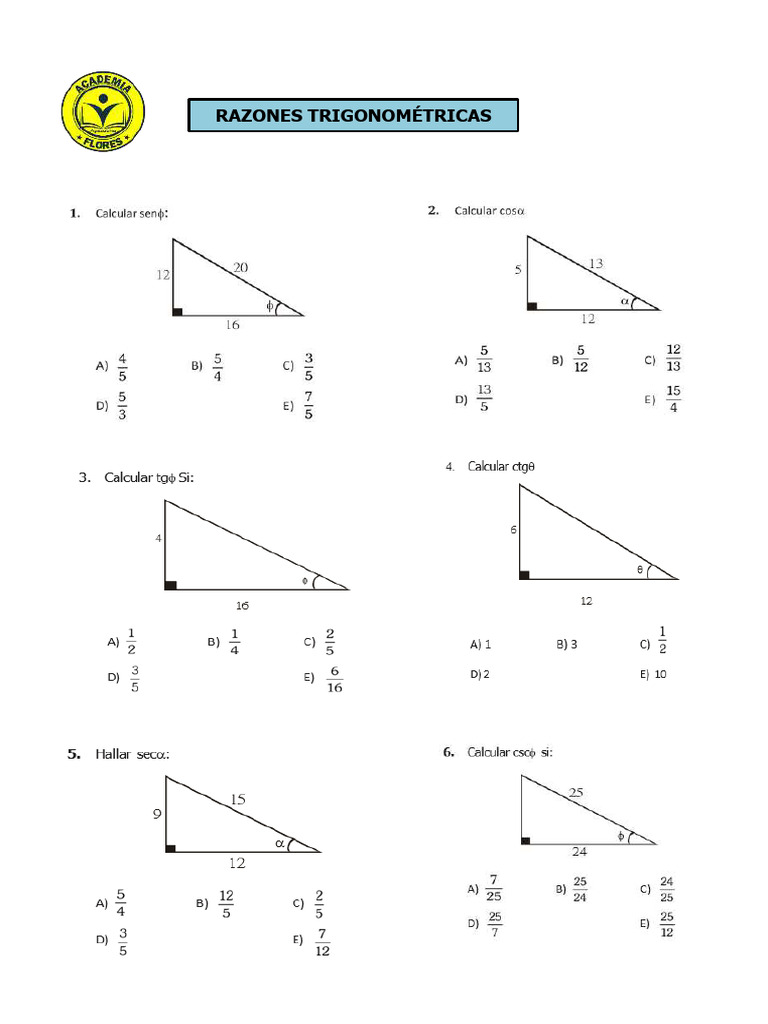 Razones Trigonometricas | PDF