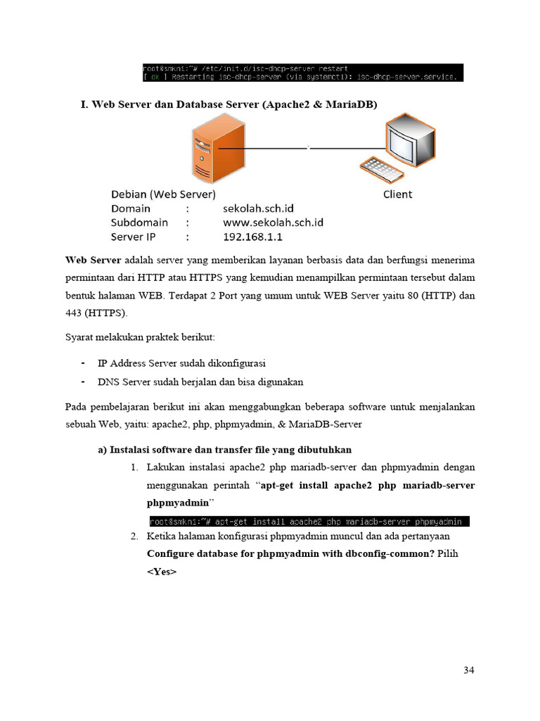 Instalasi Web Server Apache dan MariaDB | PDF