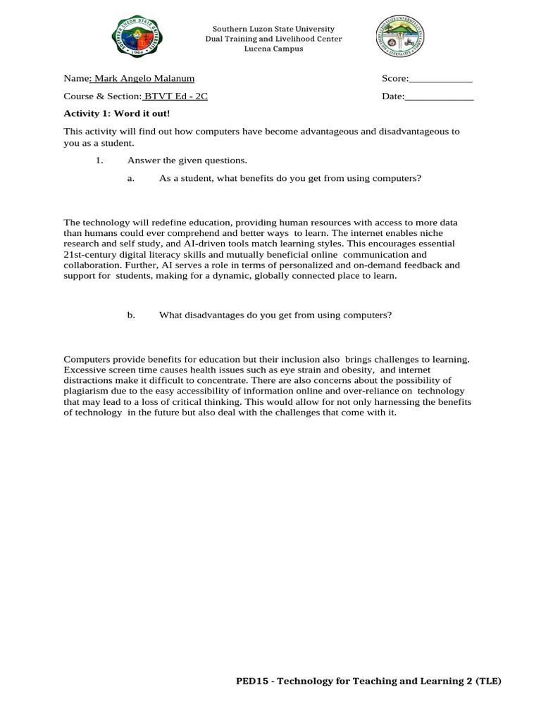 PED15 Midterm-ACTIVITY Malanum | PDF | Adobe Illustrator | Computing