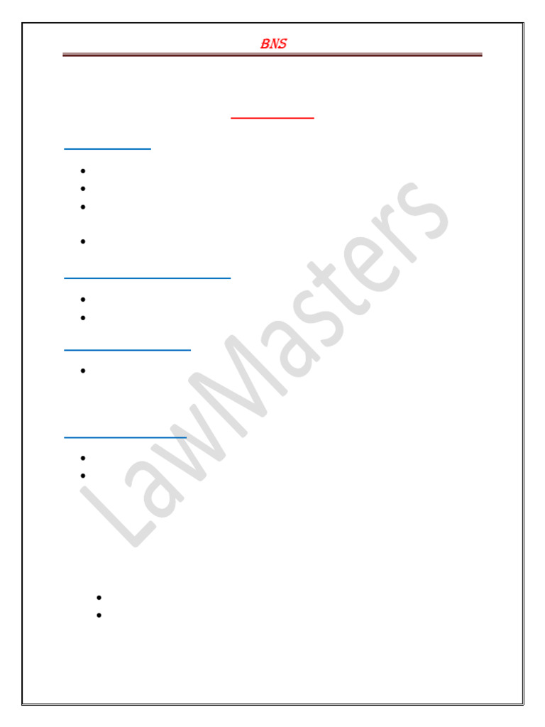 Bns Section 1 | PDF