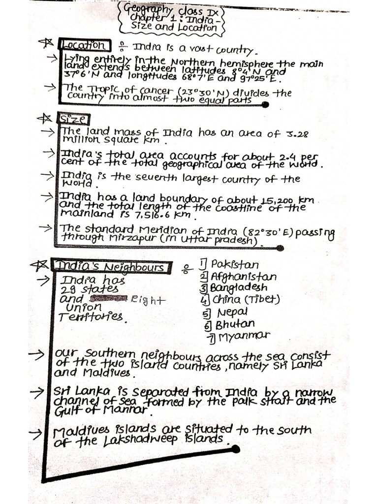 Class 9th Geography Ch-1 | PDF