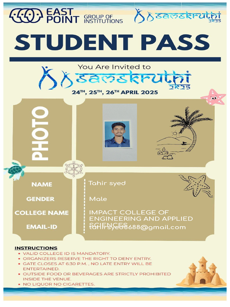 Tahir Syed's Event Pass | PDF