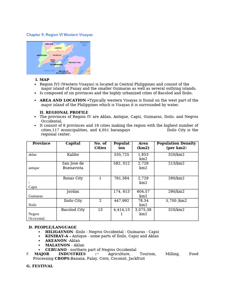 REGION 6 (Western Visayas) Lecture | PDF | Foods | Cuisine