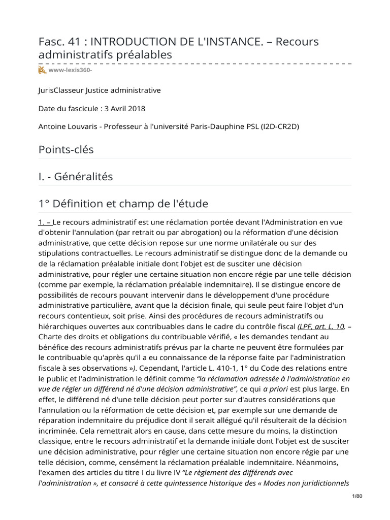 Recours Administratifs Préalables: Guide | PDF | Médiation | Compétence