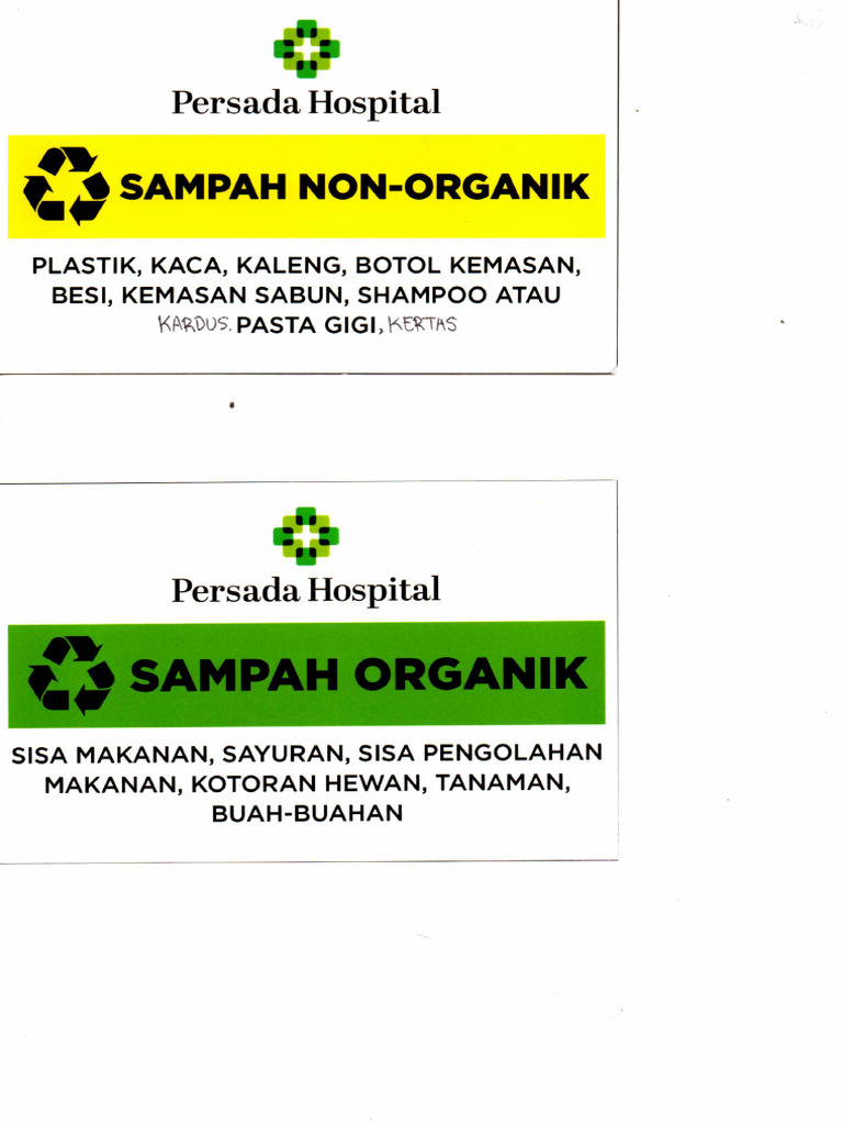 Sampah Organik Dan Anorganik | PDF