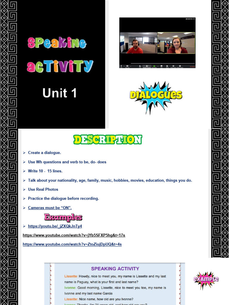 Unit 1 Speaking Dialogue | PDF
