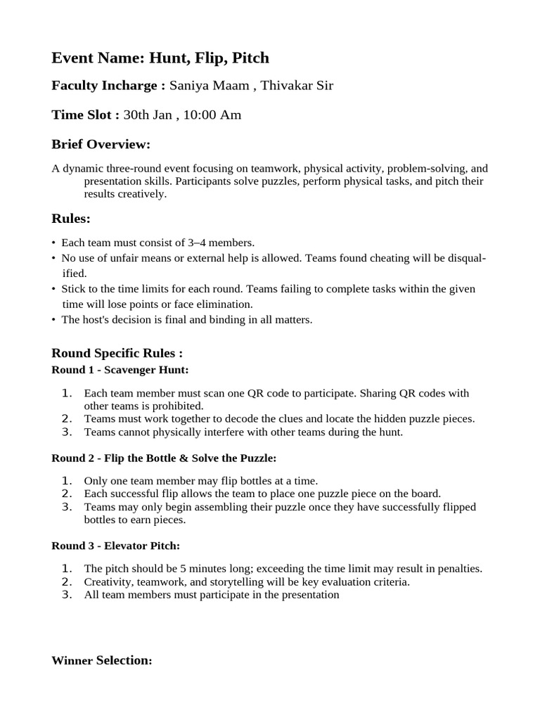 Cultural Final Event List | PDF