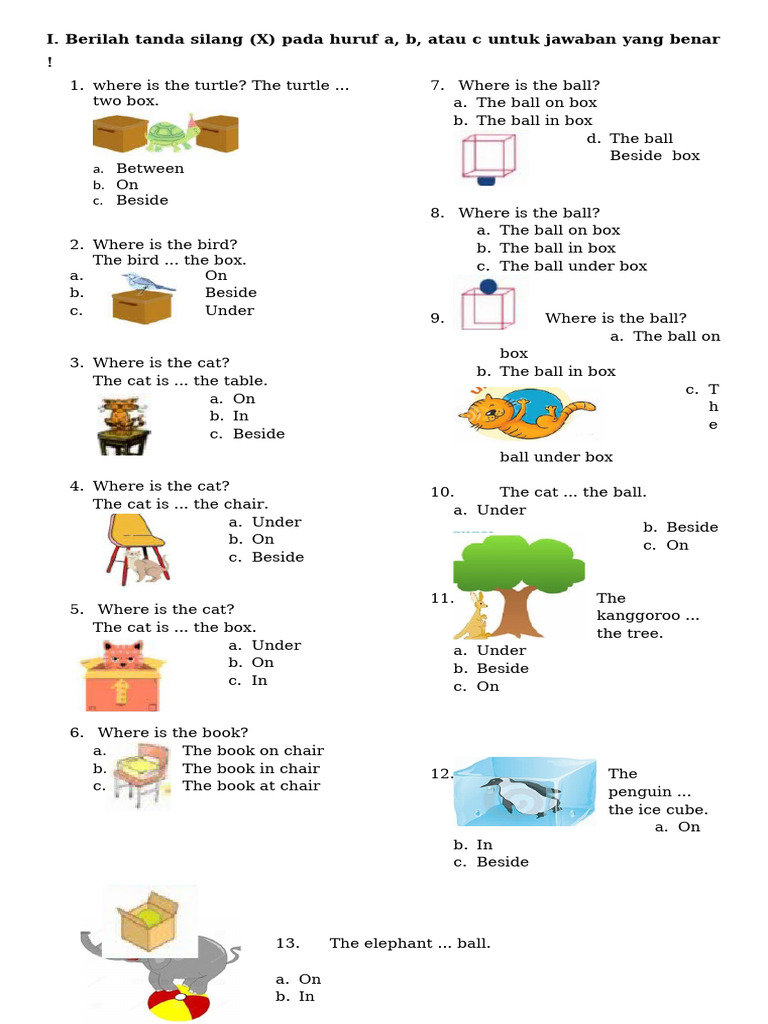 2 Uh Bahasa Inggris Preposition of Place | PDF