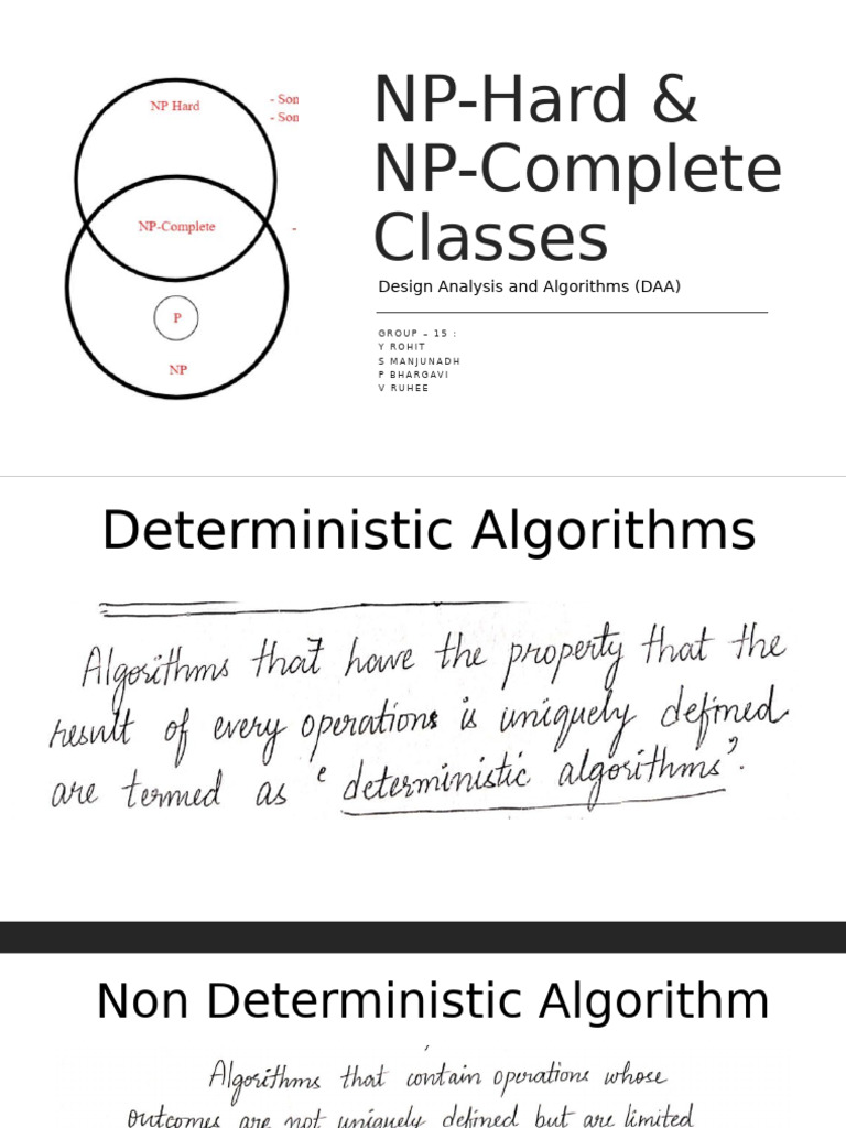NP-Hard & NP-Complete Classes | PDF
