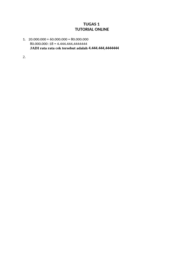 Tugas 1 Ekma4213 | PDF