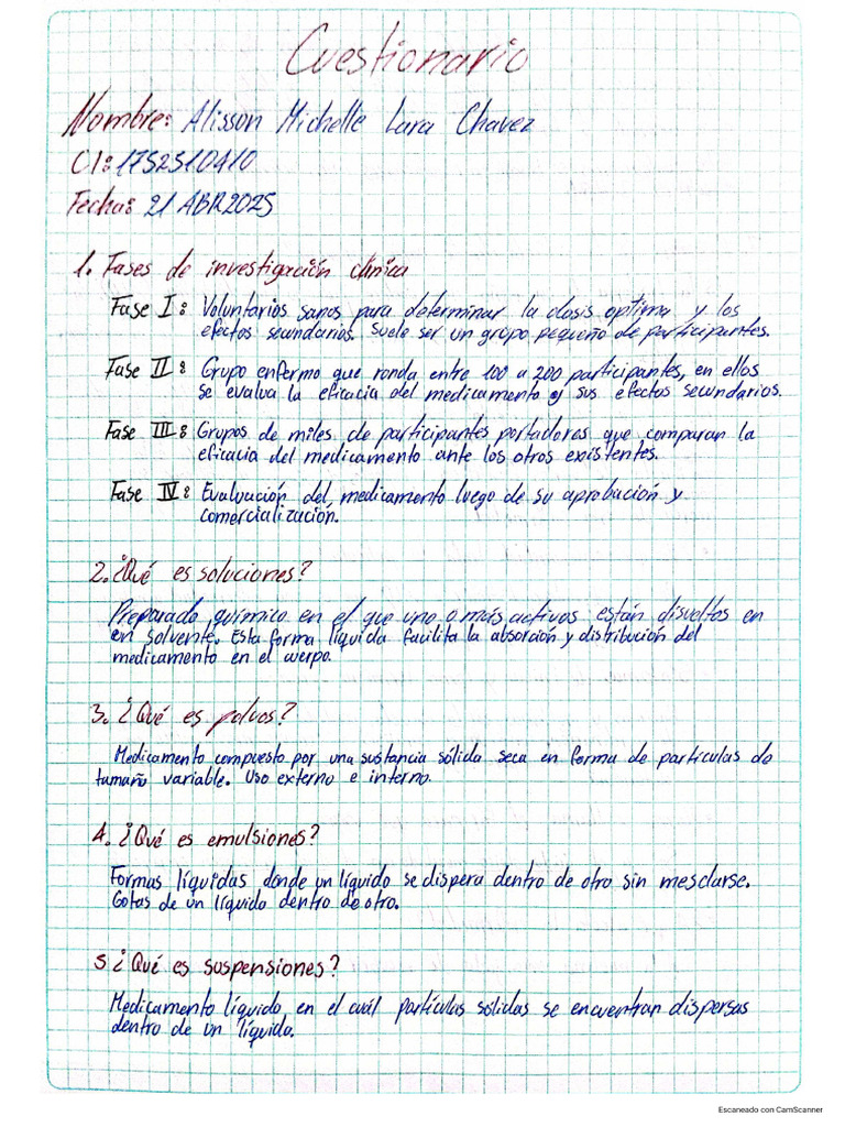 Cuestionario ALC | PDF