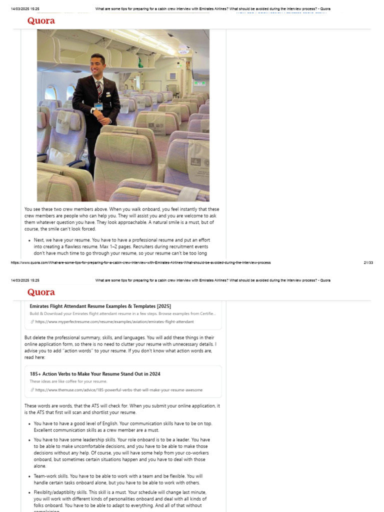 What Are Some Tips For Preparing For A Cabin Crew Interview With ...