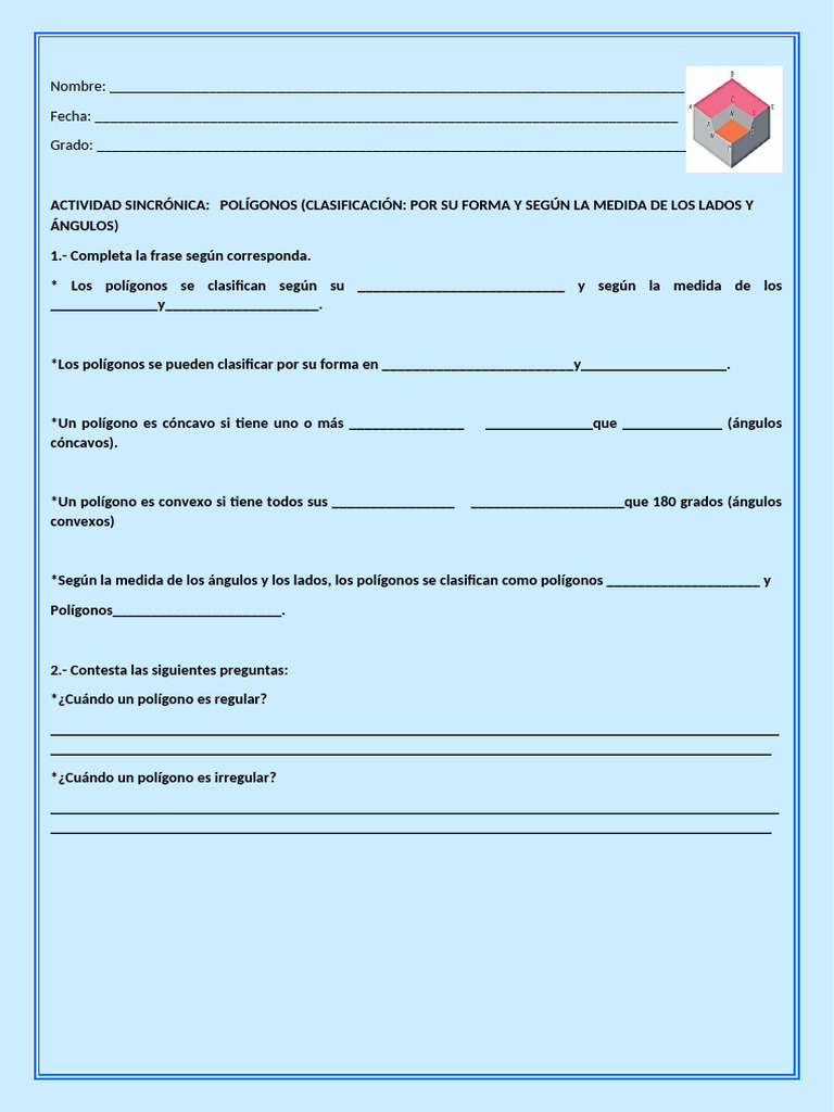 Clasificación de Polígonos: Forma y Medidas | PDF