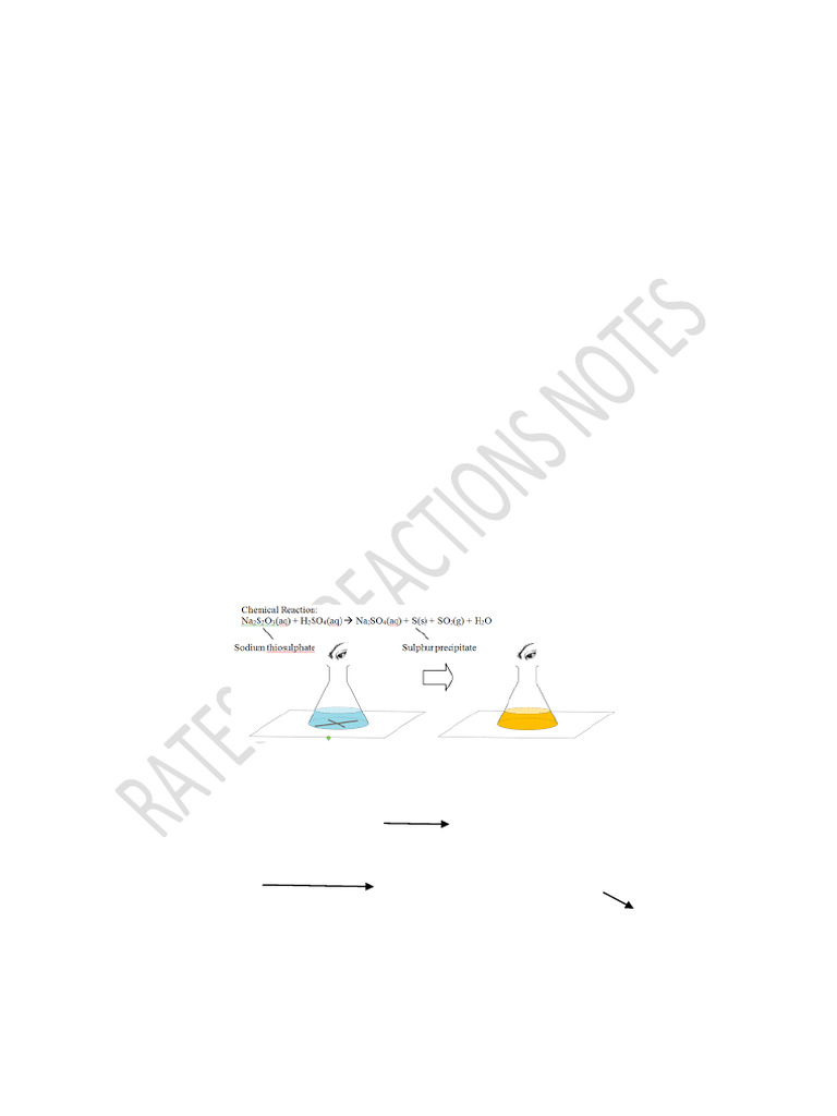 Rates of Reactions Notes Typed | PDF | Reaction Rate | Chemical Reactions
