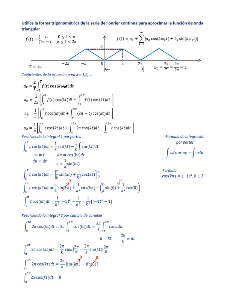 Ejercicio 02 Serie de Fourier Trigonométrica | PDF | Análisis matemático | Análisis armónico