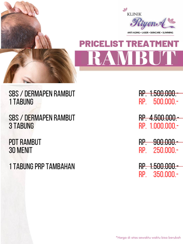 Pricelist Rambut Dan Pertanyaan | PDF
