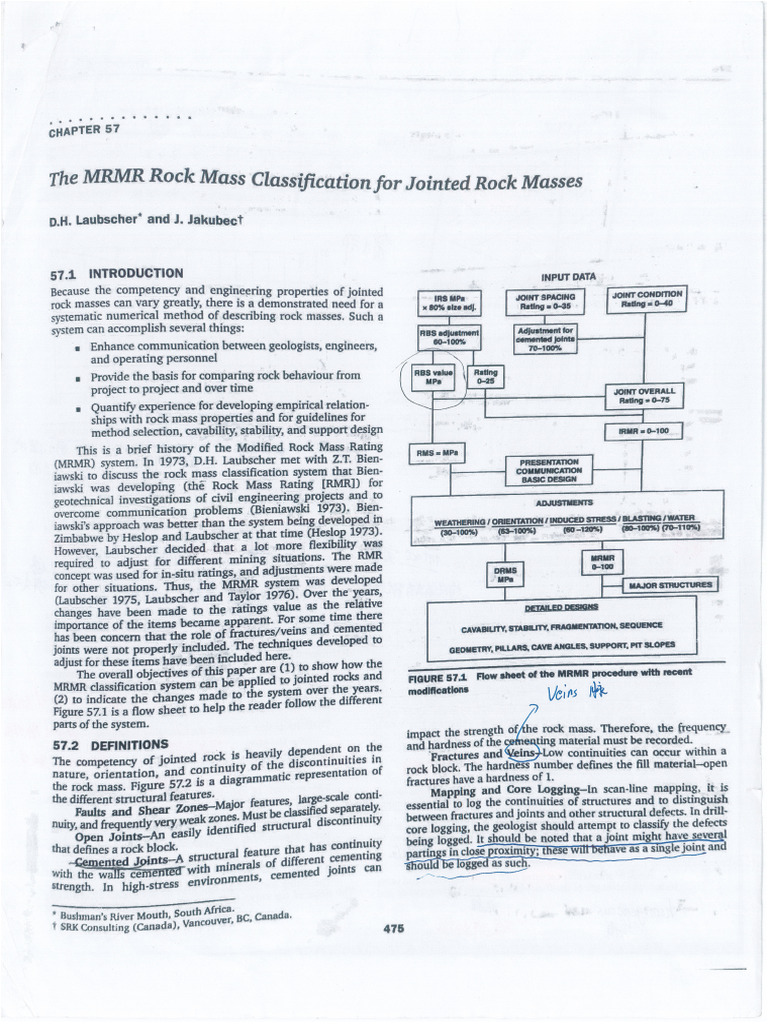 The MRMR Rock Mass Classification for Joint Rock Masses（原著书籍版） | PDF