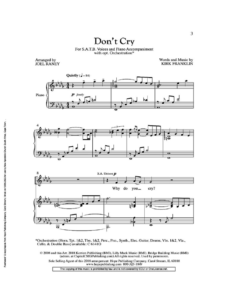 Don't Cry | PDF