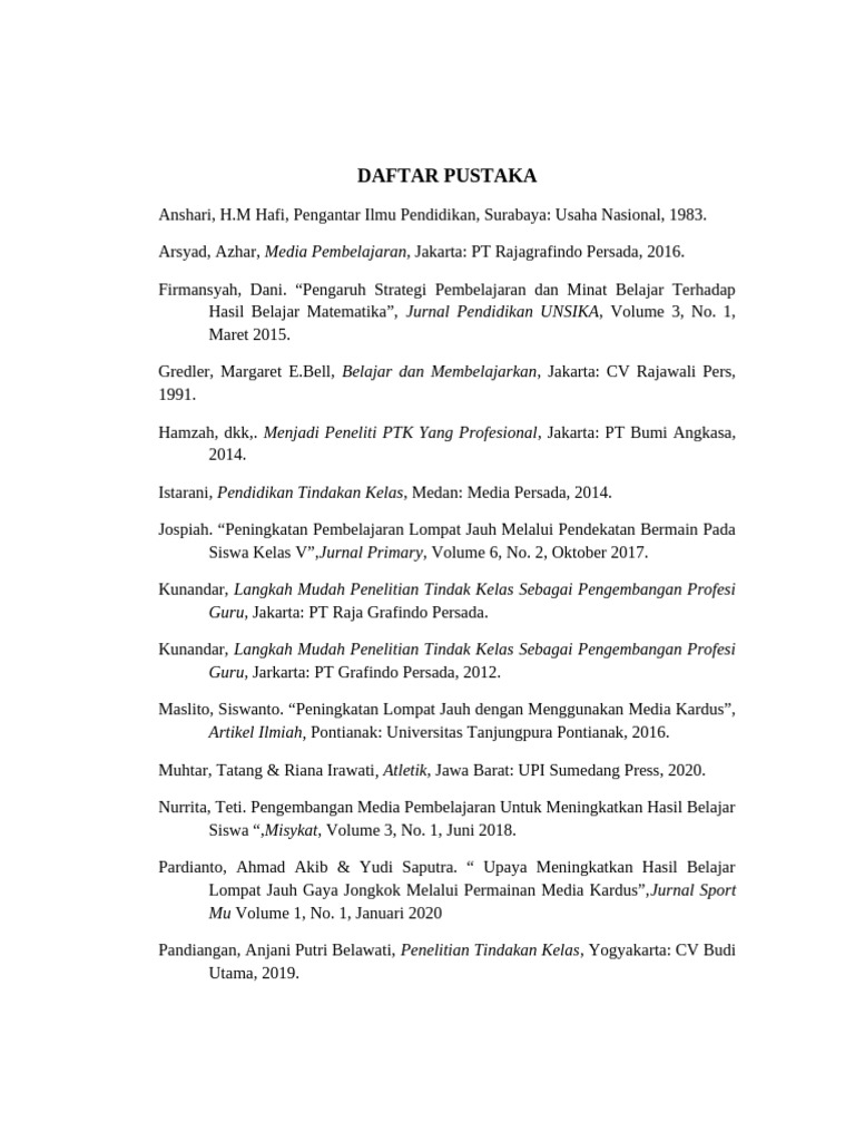 Daftar Pustaka Skripsi Pdf