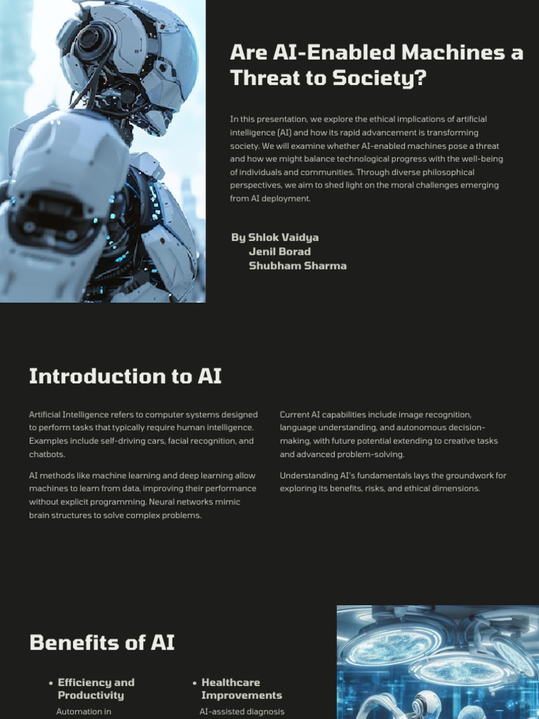 Are AI Enabled Machines A Threat To Society | PDF | Artificial ...