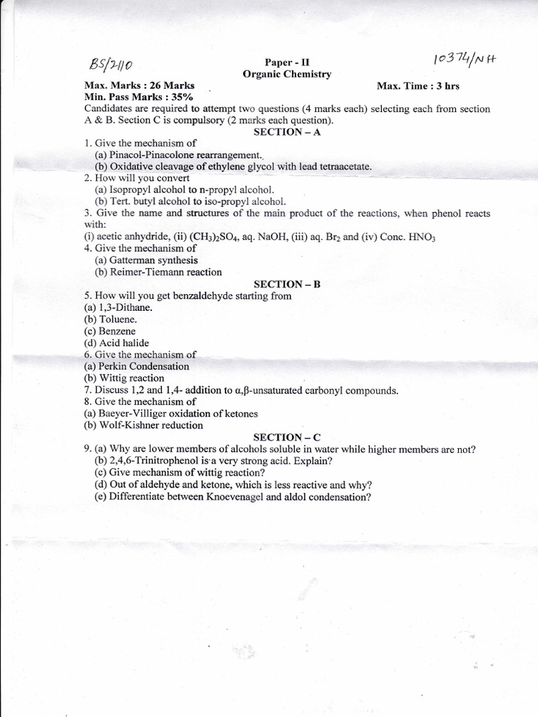 Chemistry OC (3rd) Dec2020 | PDF