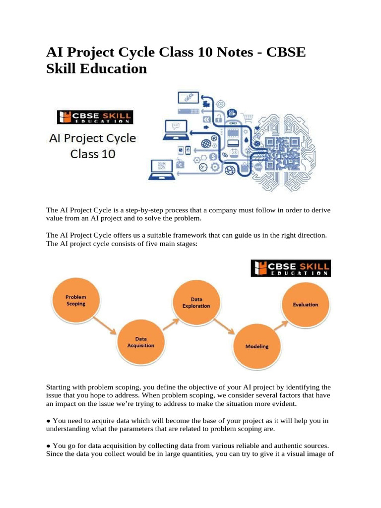 AI Project Cycle Class 10 Notes | PDF | Artificial Intelligence ...