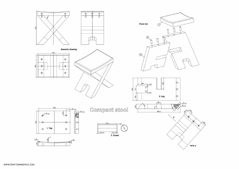 Compact Stool 2d Drawings | PDF