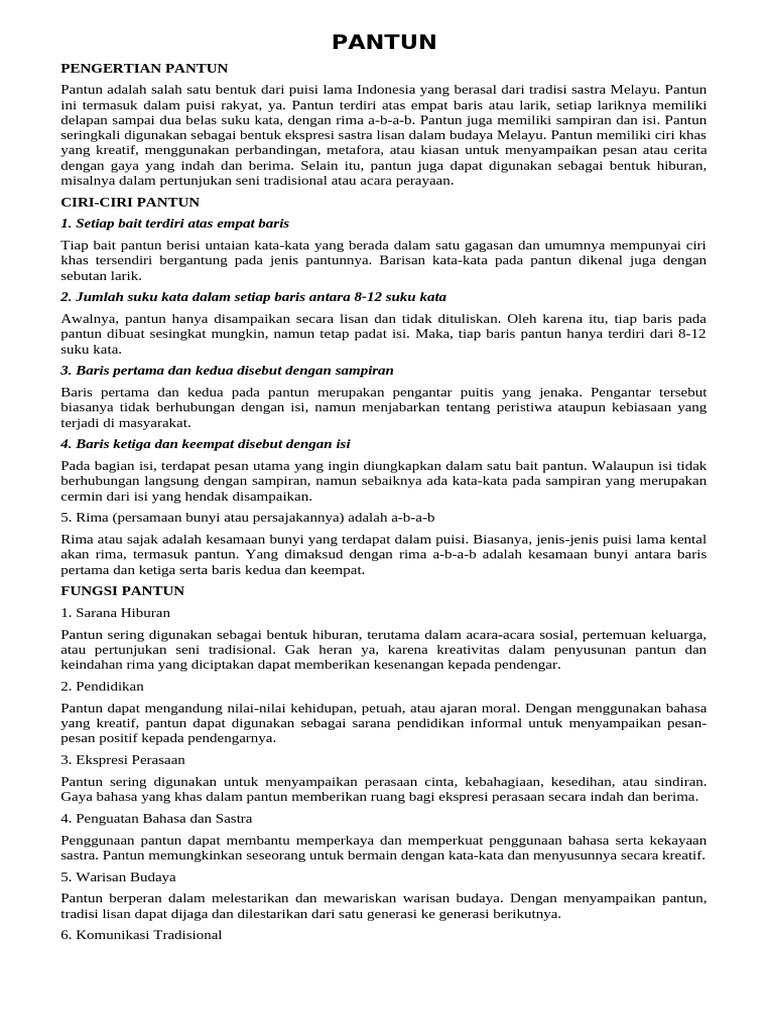 PANTUN | PDF