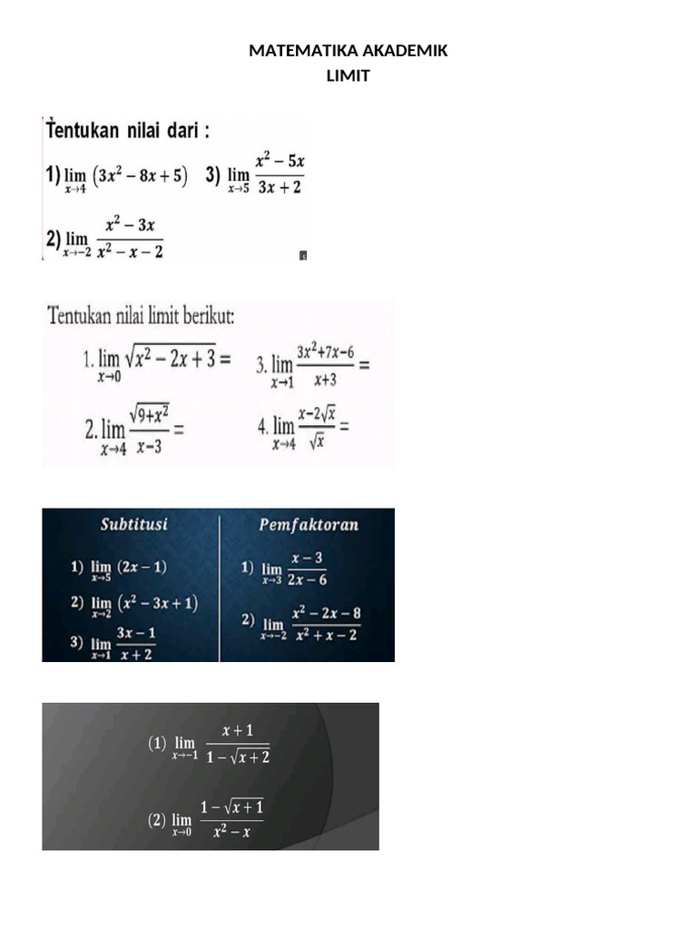 Soal Limit | PDF