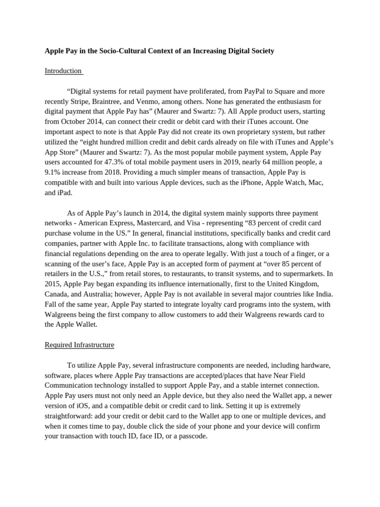 Apple Pay's Impact on Digital Payments | PDF | Apple Pay | Credit Card