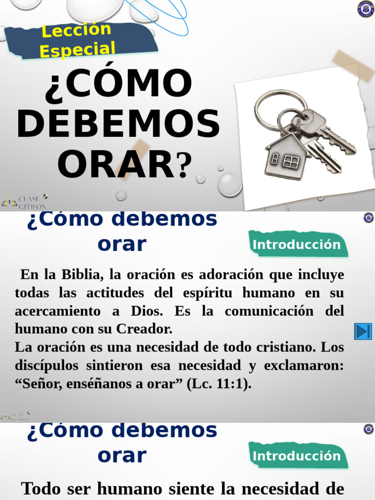 Lección Especial Como Debemos Orar | PDF | Oración | Creencia religiosa ...