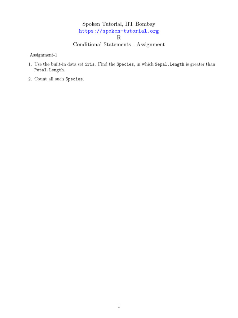 Conditional Statements Assignment | PDF