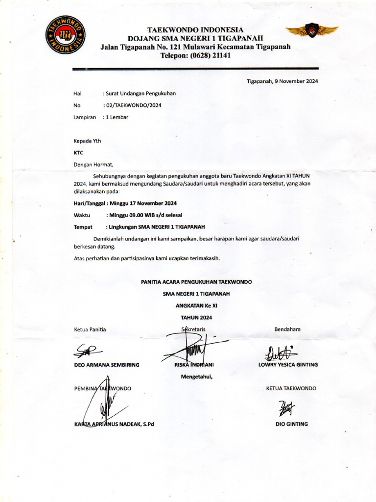 Undangan Untuk KTC | PDF